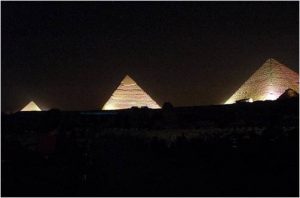 Lighting of Pyramids of Giza - Archinomy